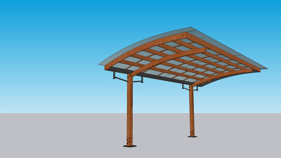 Two-post carport | 3D Warehouse