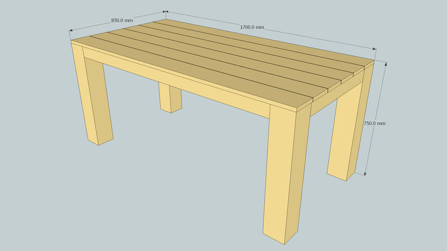 Wood table | 3D Warehouse