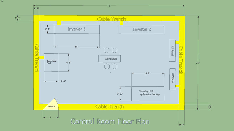 PV plant - Control Room Layout | 3D Warehouse