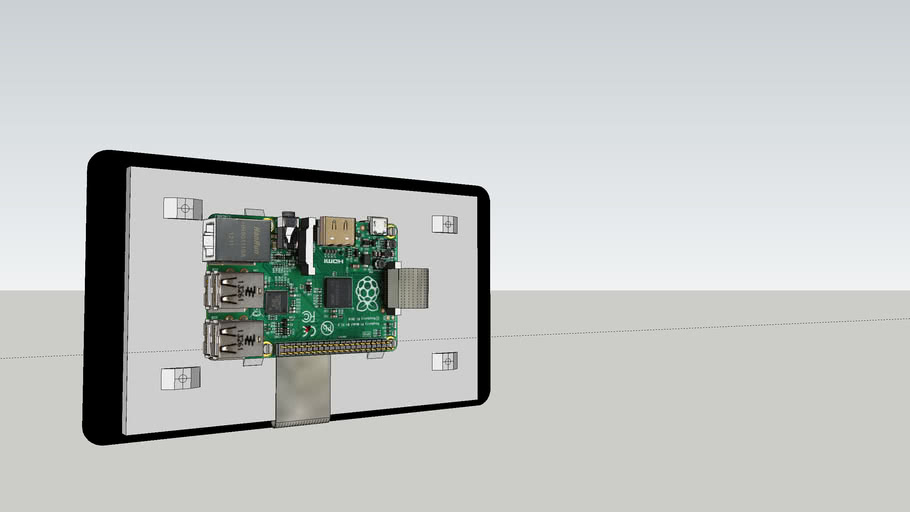 Raspberry Pi 3 with 7' Touchscreen | 3D Warehouse