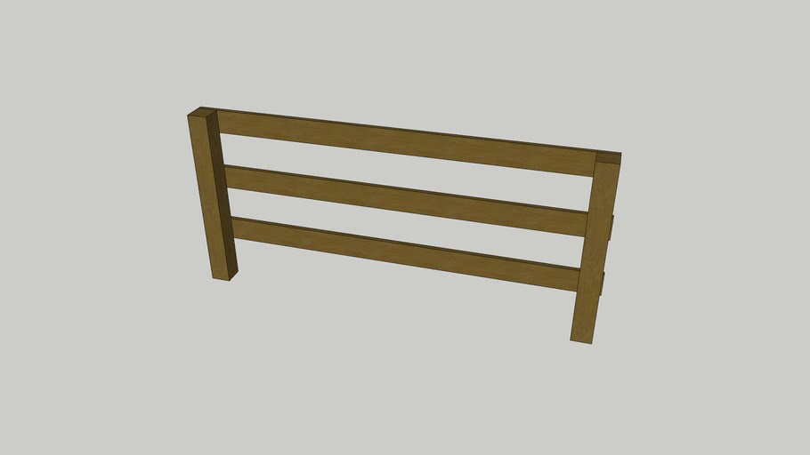 post and rail fence | 3D Warehouse