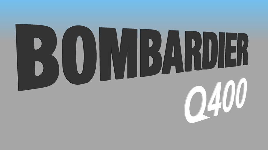 Logo - Bombardier Dash 8-Q400 | 3D Warehouse