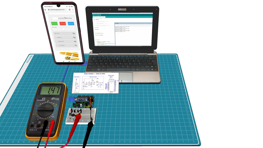 Montaje del sensor de sonidos | 3D Warehouse