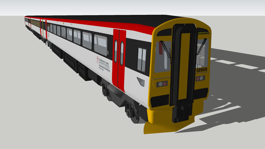 Class 158 British Rail Train - Tri-Carriage Set - Trafnidiaeth Cymru ...