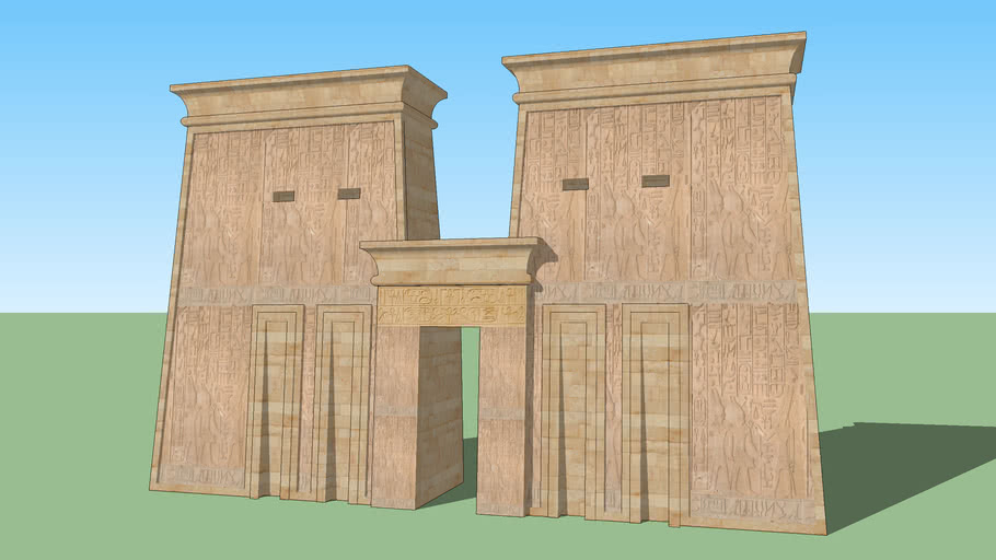 Egyptian Temple pylon new texture | 3D Warehouse