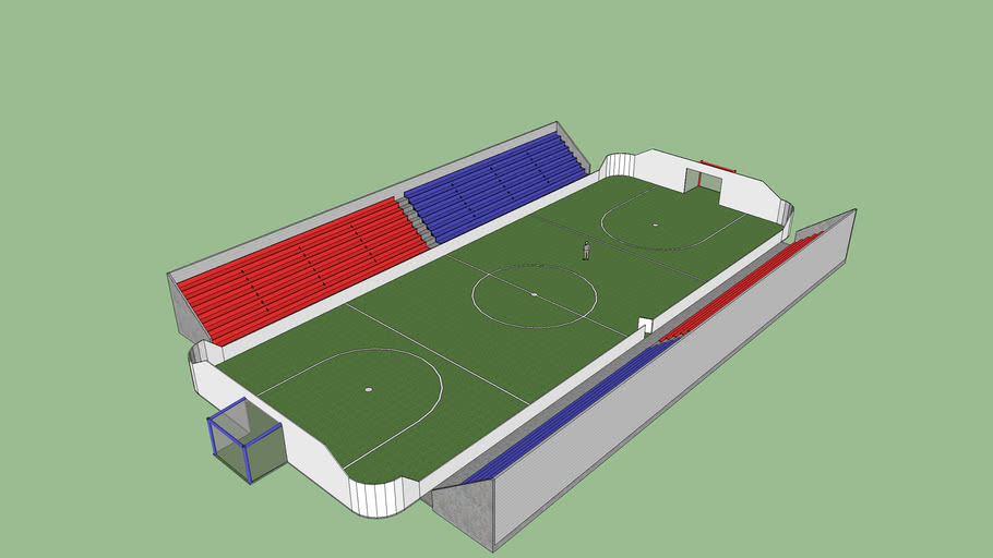 Cancha Futbol Rápido 50x20 | 3D Warehouse