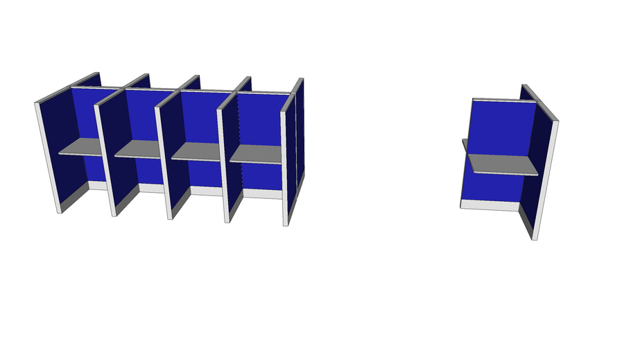 call center cubicle | 3D Warehouse