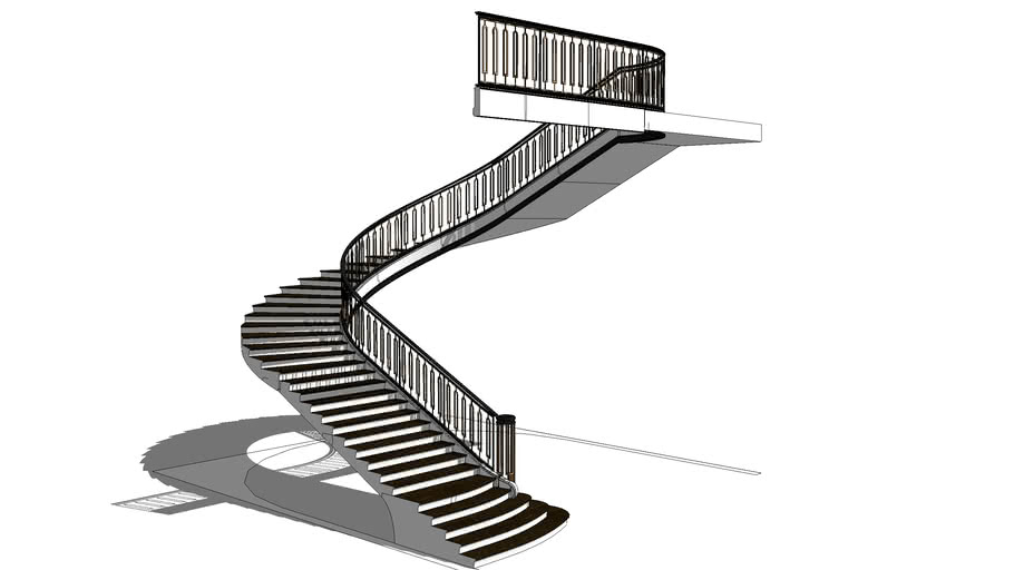 Modern Luxury Spiral Staircase | 3D Warehouse