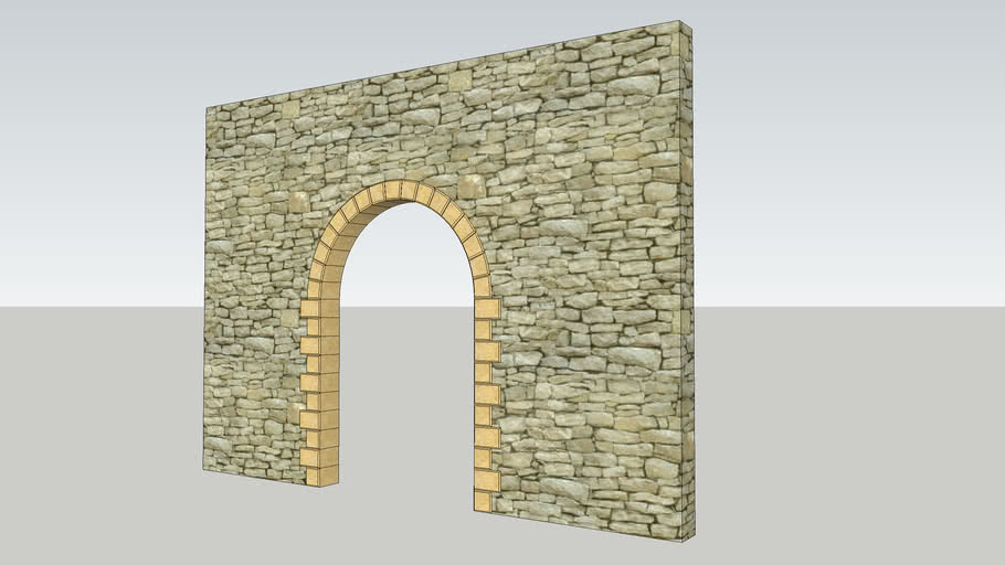 3 Meter Semi-Circular Stone Arch | 3D Warehouse