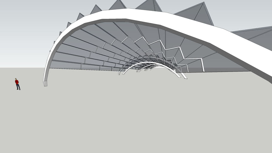 LARGE SKY BRIDGE GLASS ARCH | 3D Warehouse