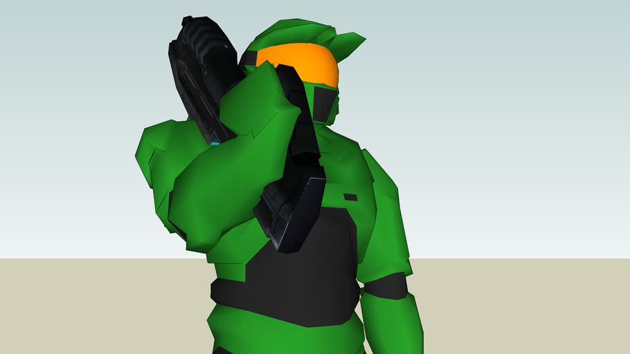 master cheif with assault rifle | 3D Warehouse