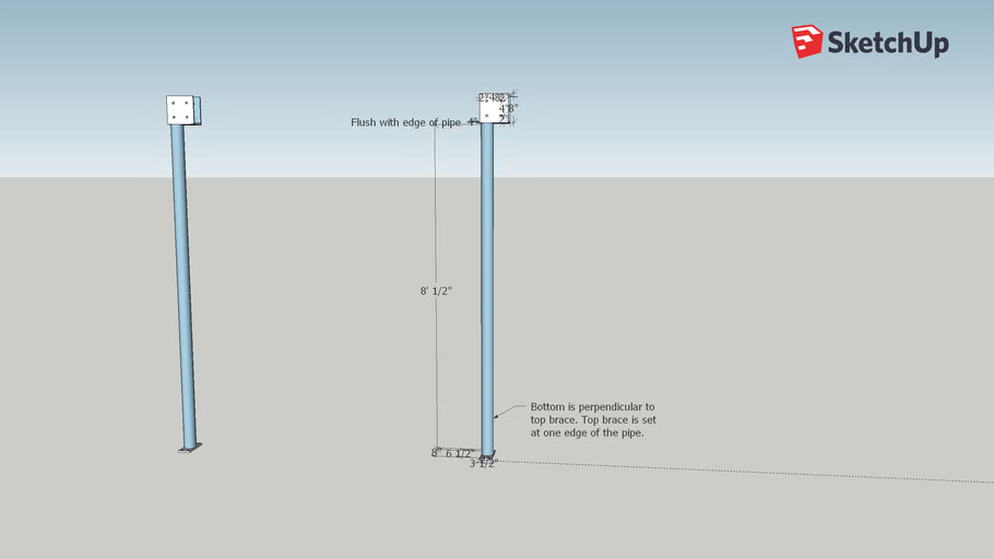 Steel Pipe Support Columns | 3D Warehouse