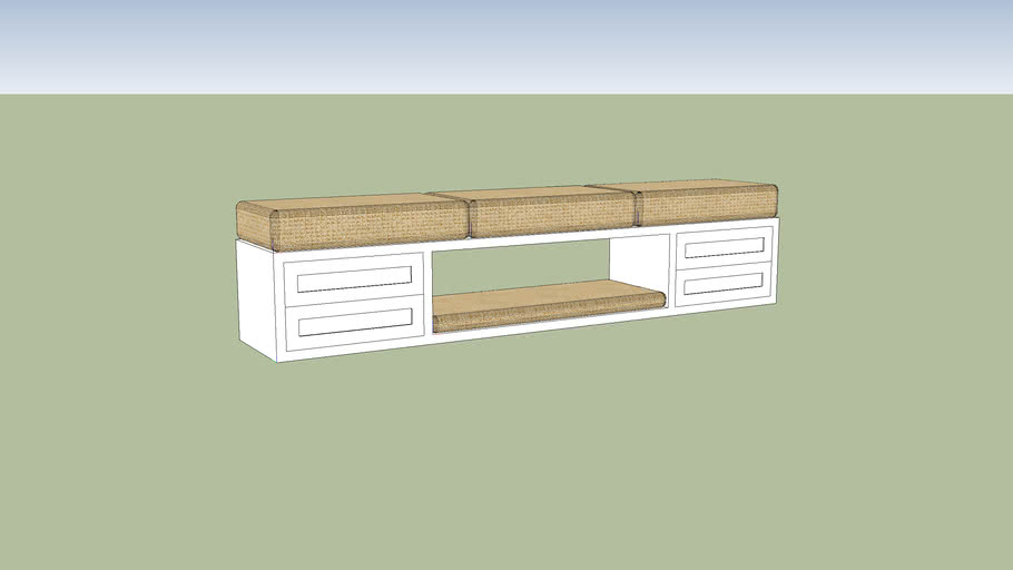 Seating Bench with Cushions | 3D Warehouse