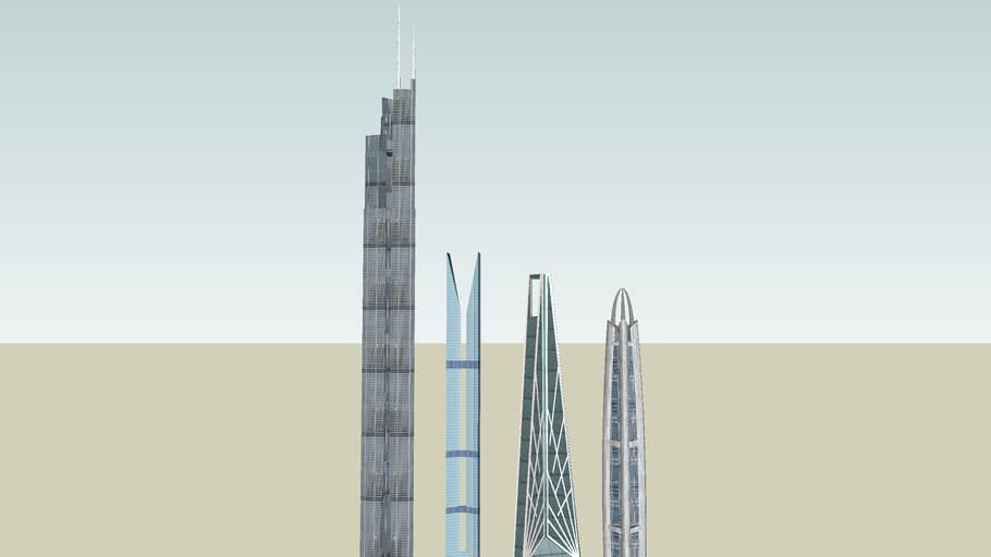 AL BURJ, SONGDO INCHEON TOWERS, MOSCOW TOWER, CROWN LAS VEGAS | 3D ...