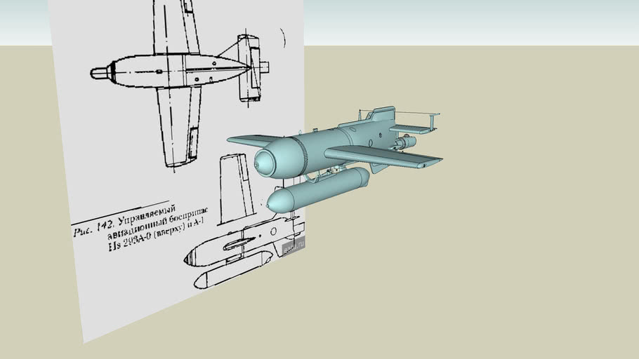 Henschel Hs 293 guided bomb | 3D Warehouse