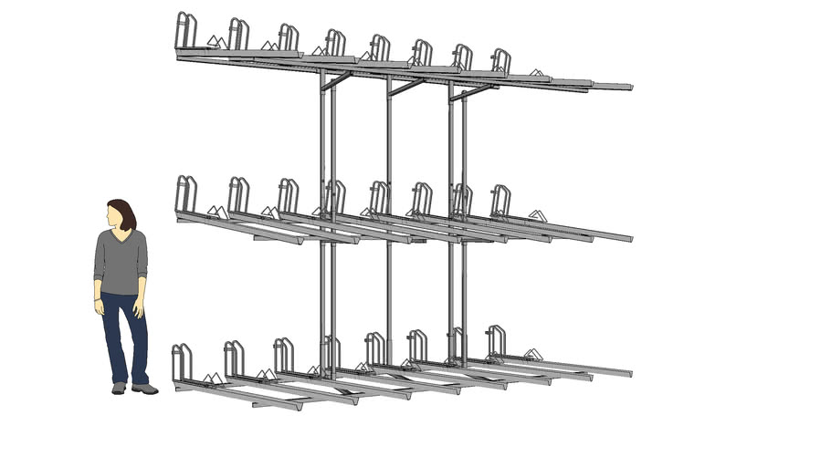 Rudy Rack - SF08 - 24 bike | 3D Warehouse