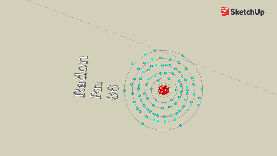 Radon Atomic Model | 3D Warehouse