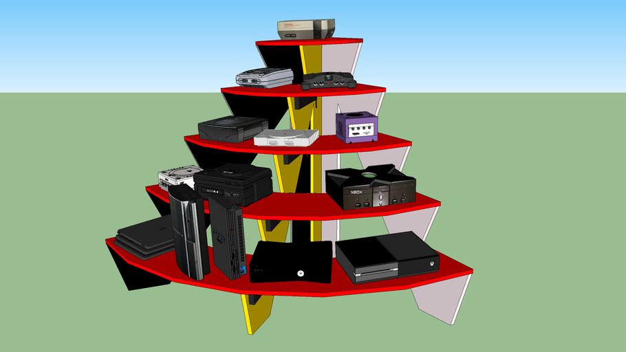 Retro Gaming Console shelf | 3D Warehouse