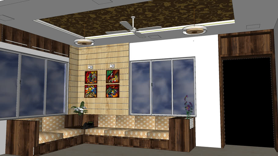 Living Room Design (corner Decoratives) | 3D Warehouse