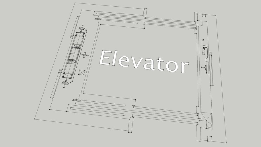 2d Front and Rear Opening Elevator | 3D Warehouse