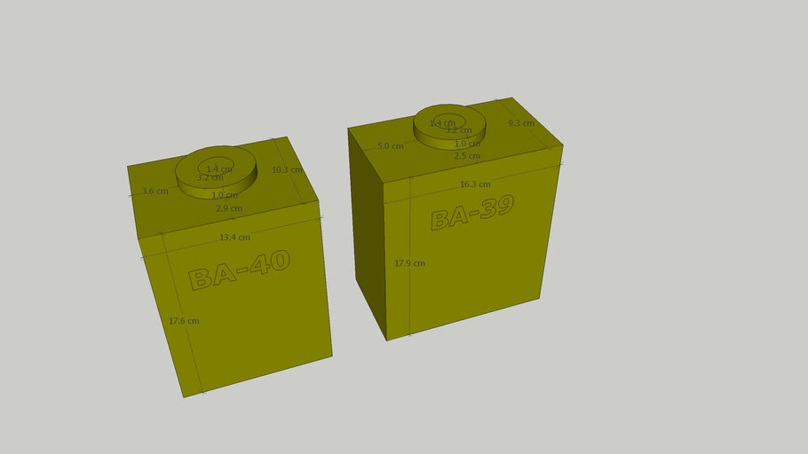 Batteries BA-40 BA-39 | 3D Warehouse