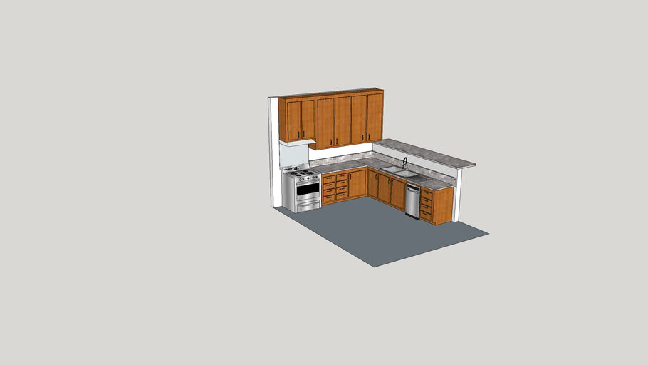 Modern Small Kitchen | 3D Warehouse