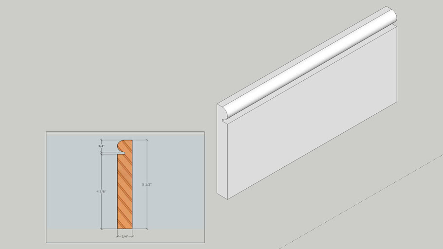 6-inch Baseboard | 3D Warehouse
