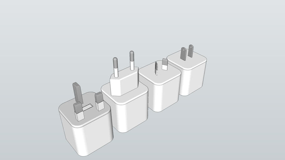 Plugs EU AU UK US stekkers | 3D Warehouse