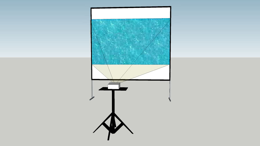 10ft x 10ft Aluminum Frame Projection Screen | 3D Warehouse