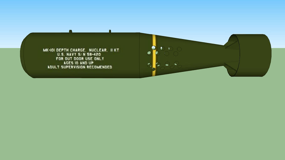 Mk-101 'Lulu' Nuclear Depth Charge | 3D Warehouse