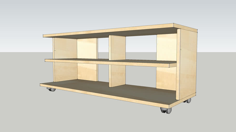 IKEA_BENNO_TV bench on castors_birch veneer | 3D Warehouse