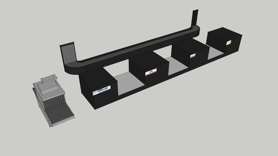 airport check-in | 3D Warehouse