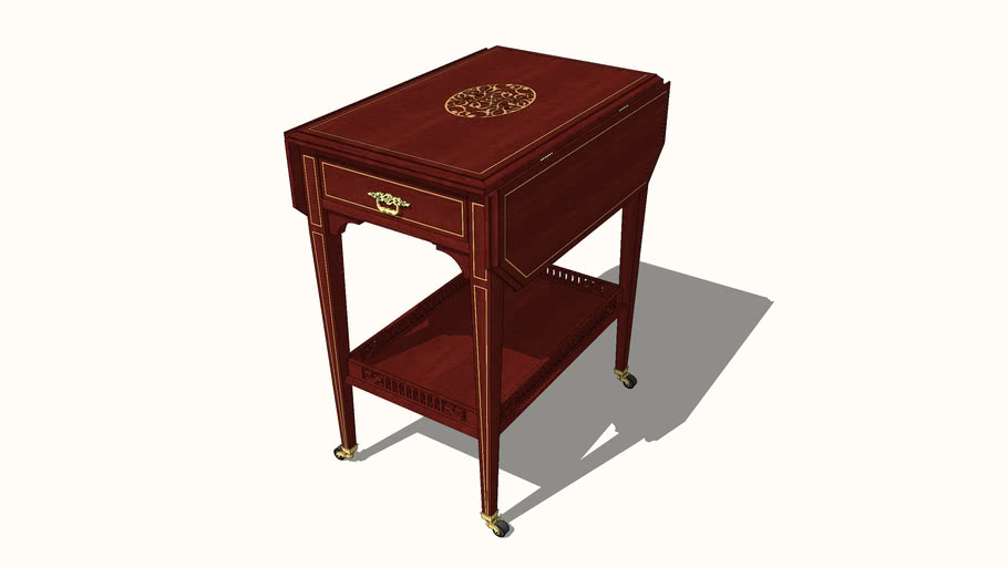 Edwardian Drop Leaf 1910 Side Table | 3D Warehouse