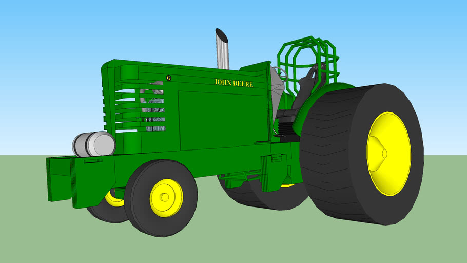 Antique John Deere Pulling Tractor | 3D Warehouse