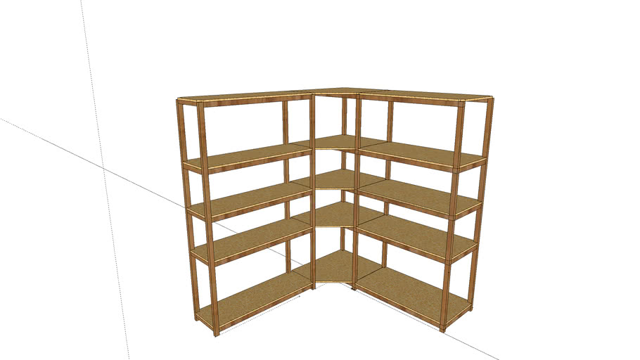 Angle shelving unit | 3D Warehouse