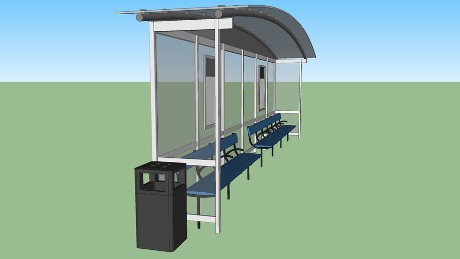 Sheltered Bus Stop | 3D Warehouse
