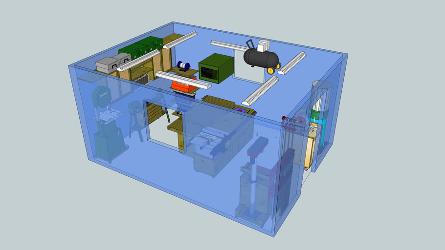 12x16 Shed Woodworking shop | 3D Warehouse