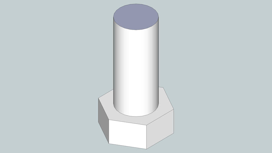 M16x60 Hex Bolt | 3D Warehouse