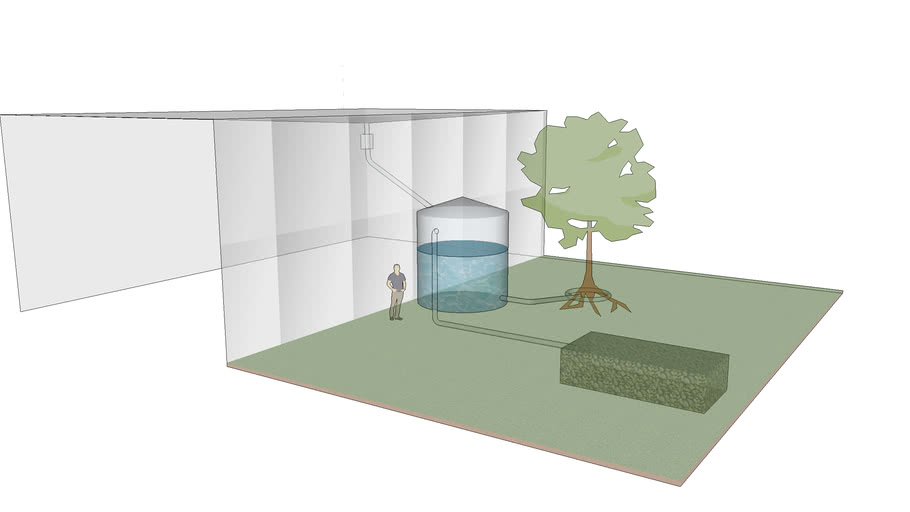Above ground rainwater harvesting cistern | 3D Warehouse
