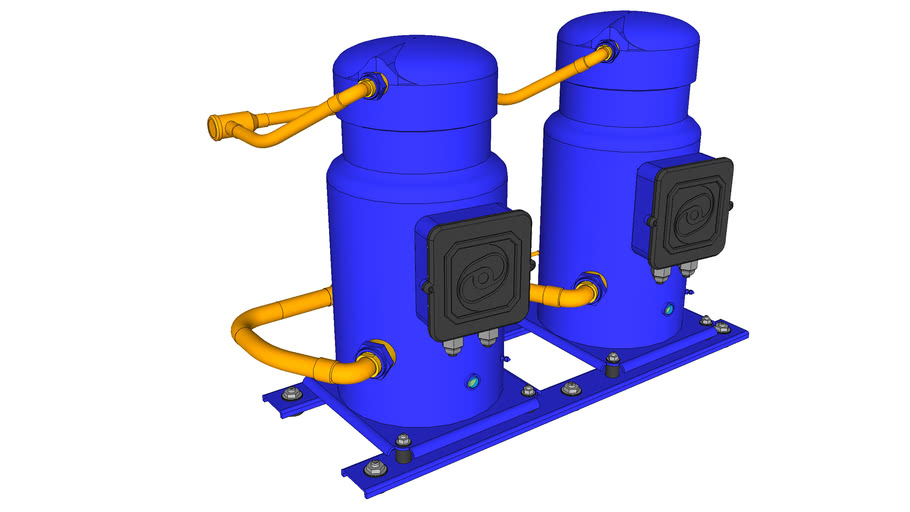 Tandem Compresseur SCROLL Danfoss Performer | 3D Warehouse