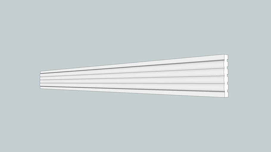 Reversible fluted casing | 3D Warehouse
