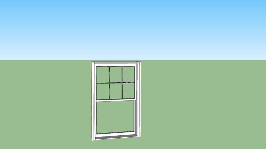 double hung window 6 over 1 | 3D Warehouse