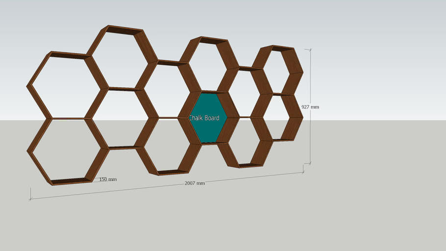 hexagon display stand_92cm height_lightup(no scene) | 3D Warehouse