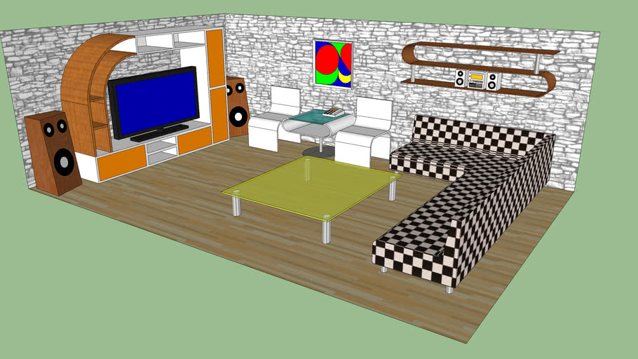 Stylish Modern Living Room | 3D Warehouse