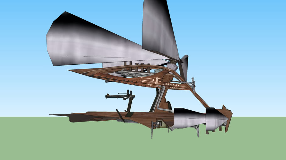 The Raddaugh Gnasp fluttercraft / Wookiee ornithopter | 3D Warehouse