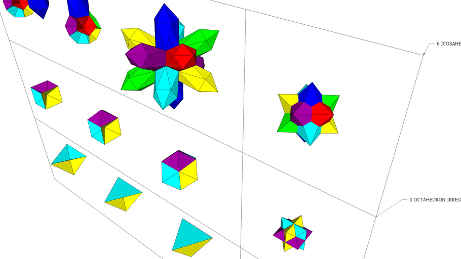 IRREGULAR POLYHEDRON COMPOUND TETRAHEDRAL OCTAHEDRAL ICOSAHEDRAL | 3D ...
