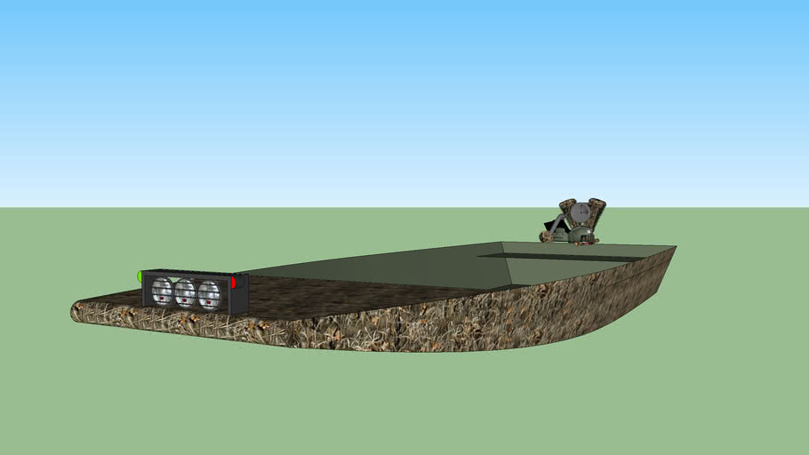 jon boat with mud motor | 3D Warehouse