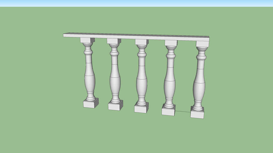 Concrete handrail side | 3D Warehouse