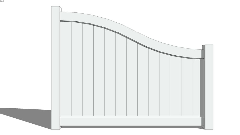 (Bufftech) Chesterfield Swoop Vinyl Fencing - 6 Ft. Height | 3D Warehouse