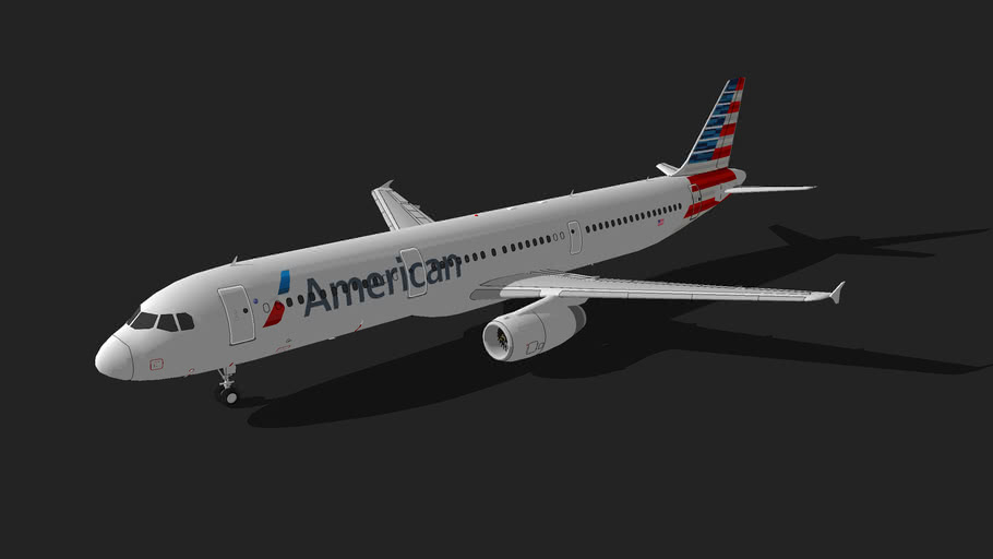 American Airlines (2016) Airbus A321-231 Wingtip Fences | 3D Warehouse